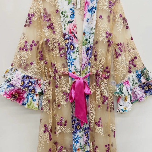 Aratta | Kimonos & Yukatas | Aratta Ibiza Embellished Mesh Kimono Sml ...